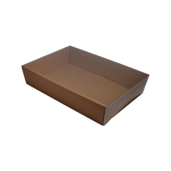 SAMPLE - E Flute - 80mm High Medium Rectangle Catering Tray - Kraft Br ...