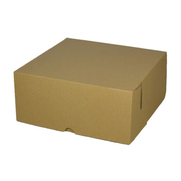 SAMPLE - E Flute - Cardboard Cake Box 12 x 12 x 5 inches - Kraft Brown ...